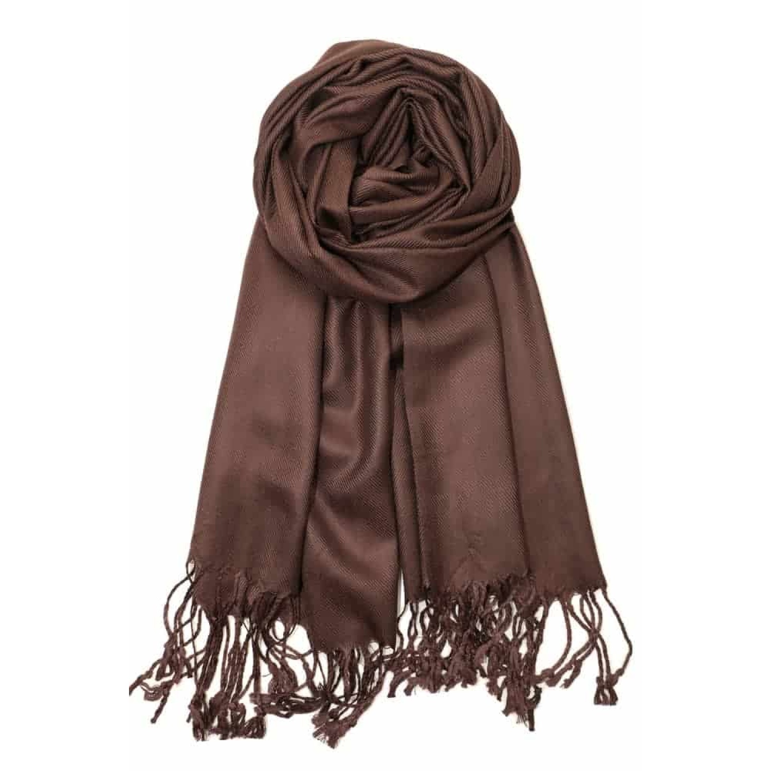 Dark Brown Pashmina Shawl Wrap Scarf - US Wholesale Scarves